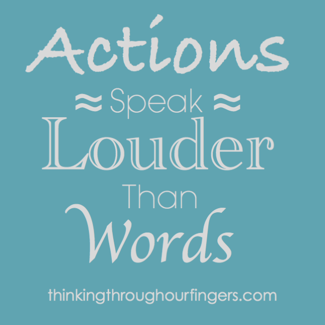 Action Vs Talk Quotes Actions Speak Louder Than Large Words Stock